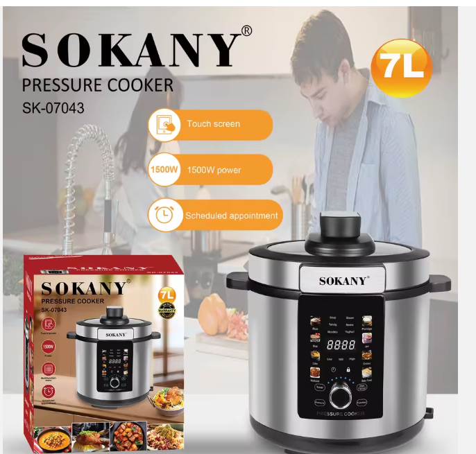 SOKANY Large Panel Pressure Cooker Stainless Steel Function Cooker SK ...