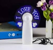 LED Flashing Programmable Message Fan Portable Mini Message Fan Handhe ...